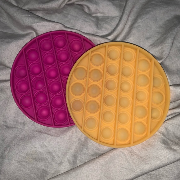 Accessories | Pink And Yellow Round Pop It Fidget Toy | Poshmark